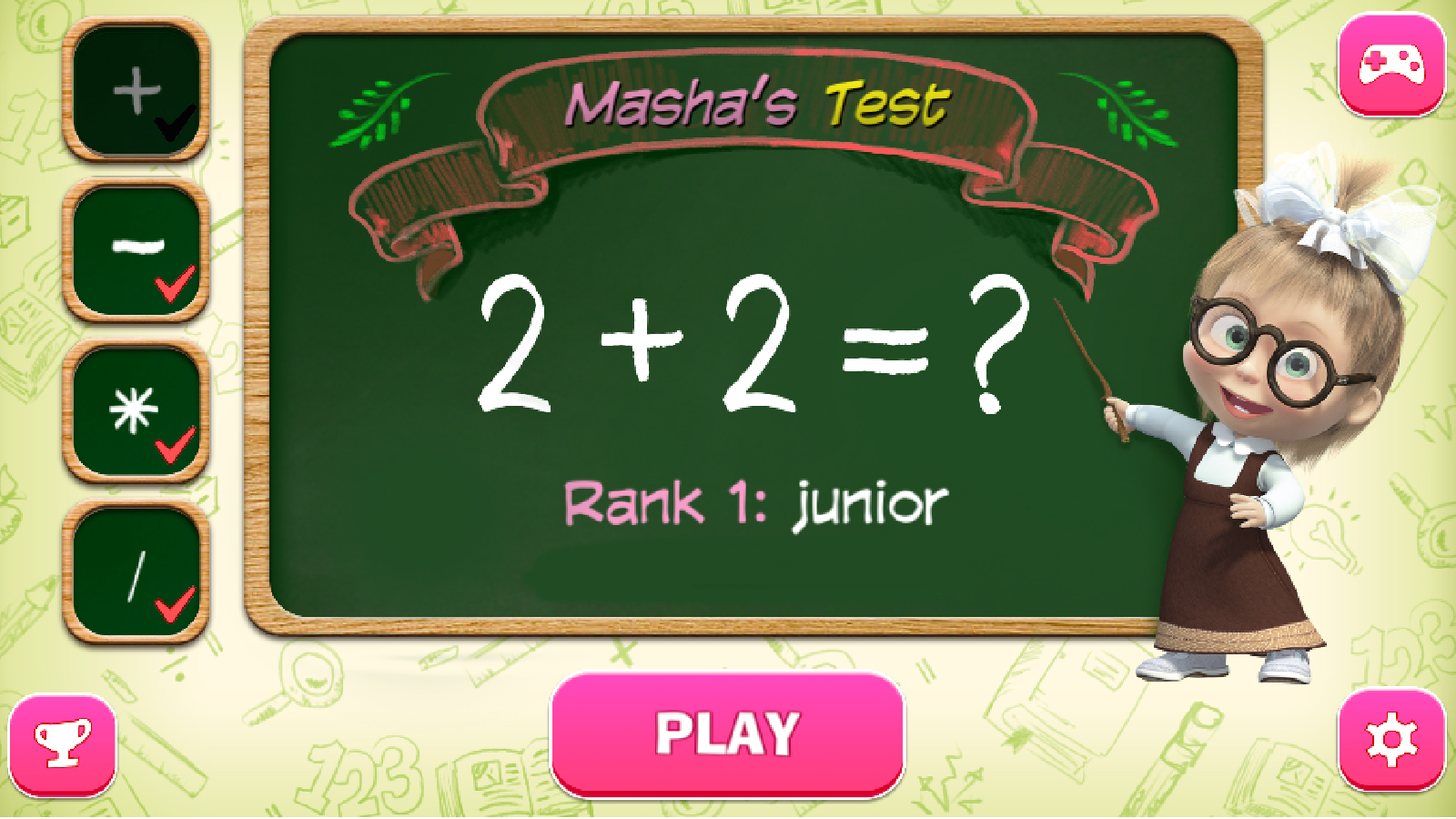 Masha and the Bear Math Game | Tiny POP